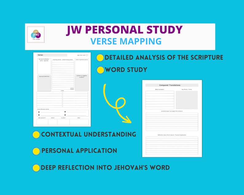 JW Bible Reading, JW Personal Study, Verse Study, Verse Mapping ...