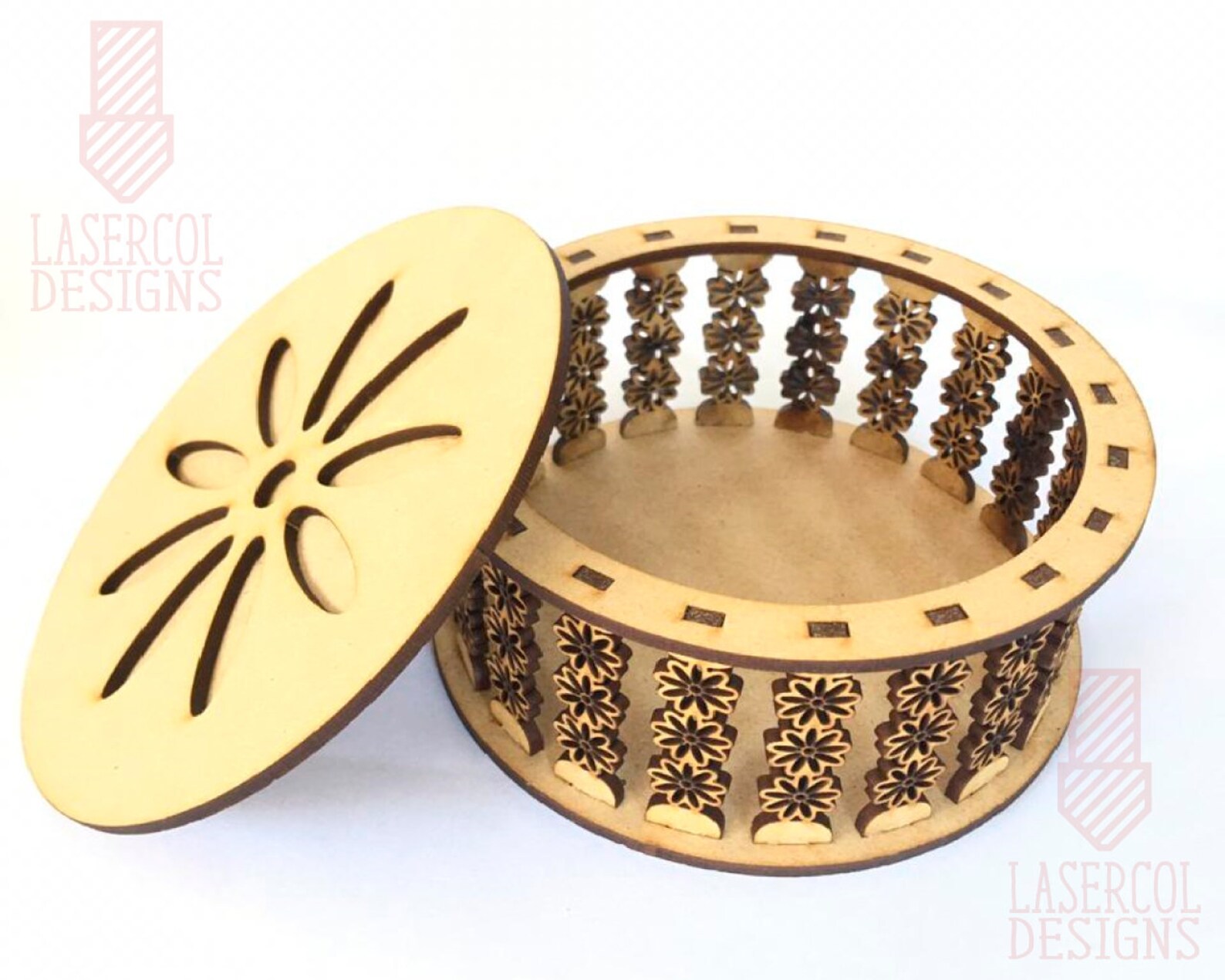 Round Box 4 Styles Laser Cut Files Svgdxfpdfai - Etsy