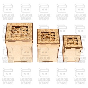 Father's Day Gift Boxes Bundle (10 Styles, Set 1-2) - Laser Cut Files ...