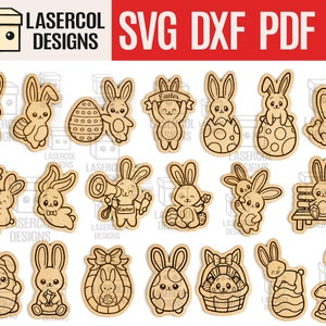 Easter Cutouts/paint Kit Set 3 & Set 4 Laser Cut Files Svgdxfpdfai ...