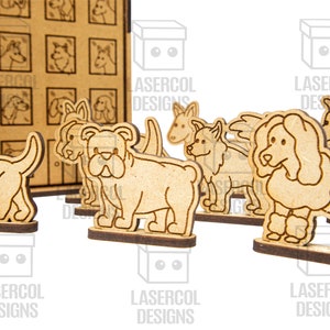 Dogs Cut Outs and Box Laser Cut Files Svgdxfpdfai Glowforge Files ...