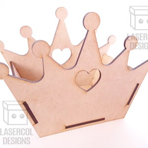 Crown Shaped Box (4 Sizes, 3 Styles) - Laser Cut Files - Svg+dxf+pdf+ai ...