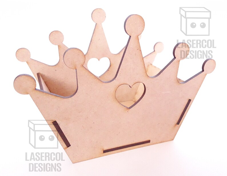 Crown Shaped Box 4 Sizes 3 Styles Laser Cut Files | Etsy