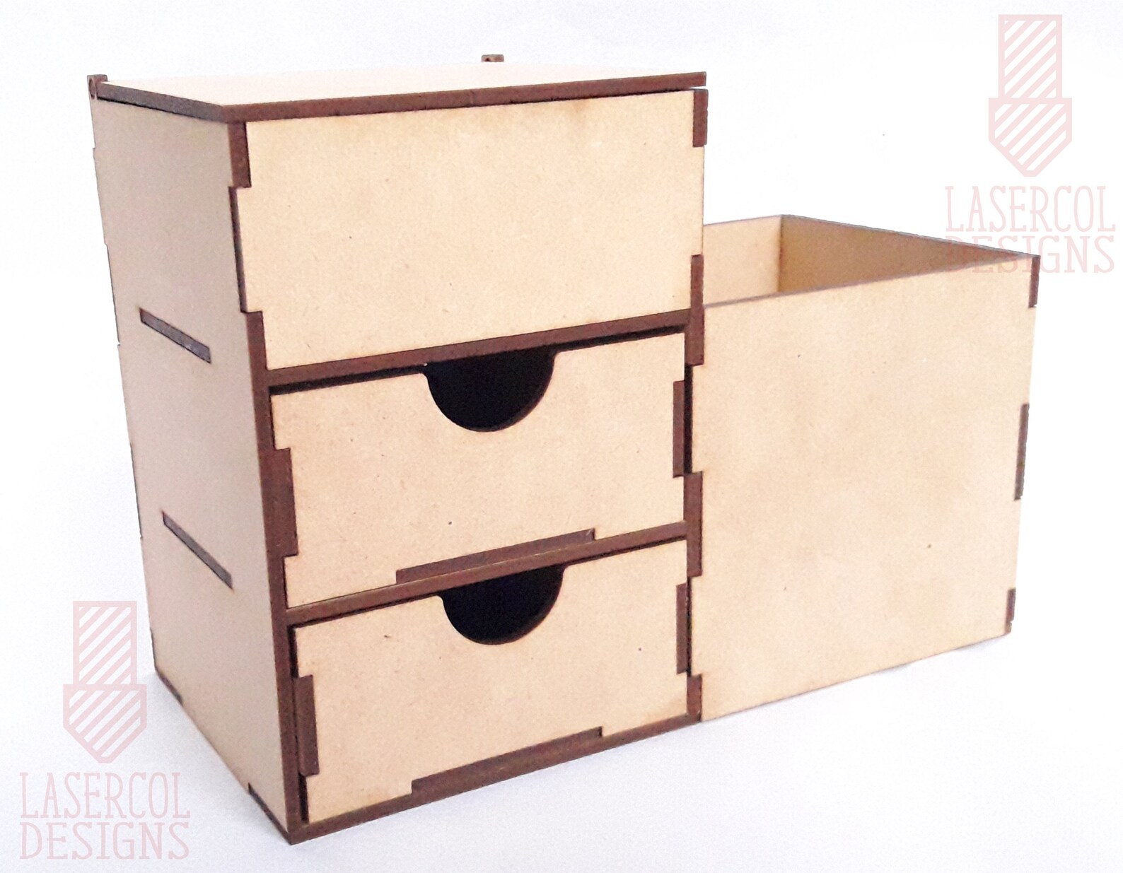 Desk Organizer with drawers Laser Cut Files SVGDXFPDFAi | Etsy