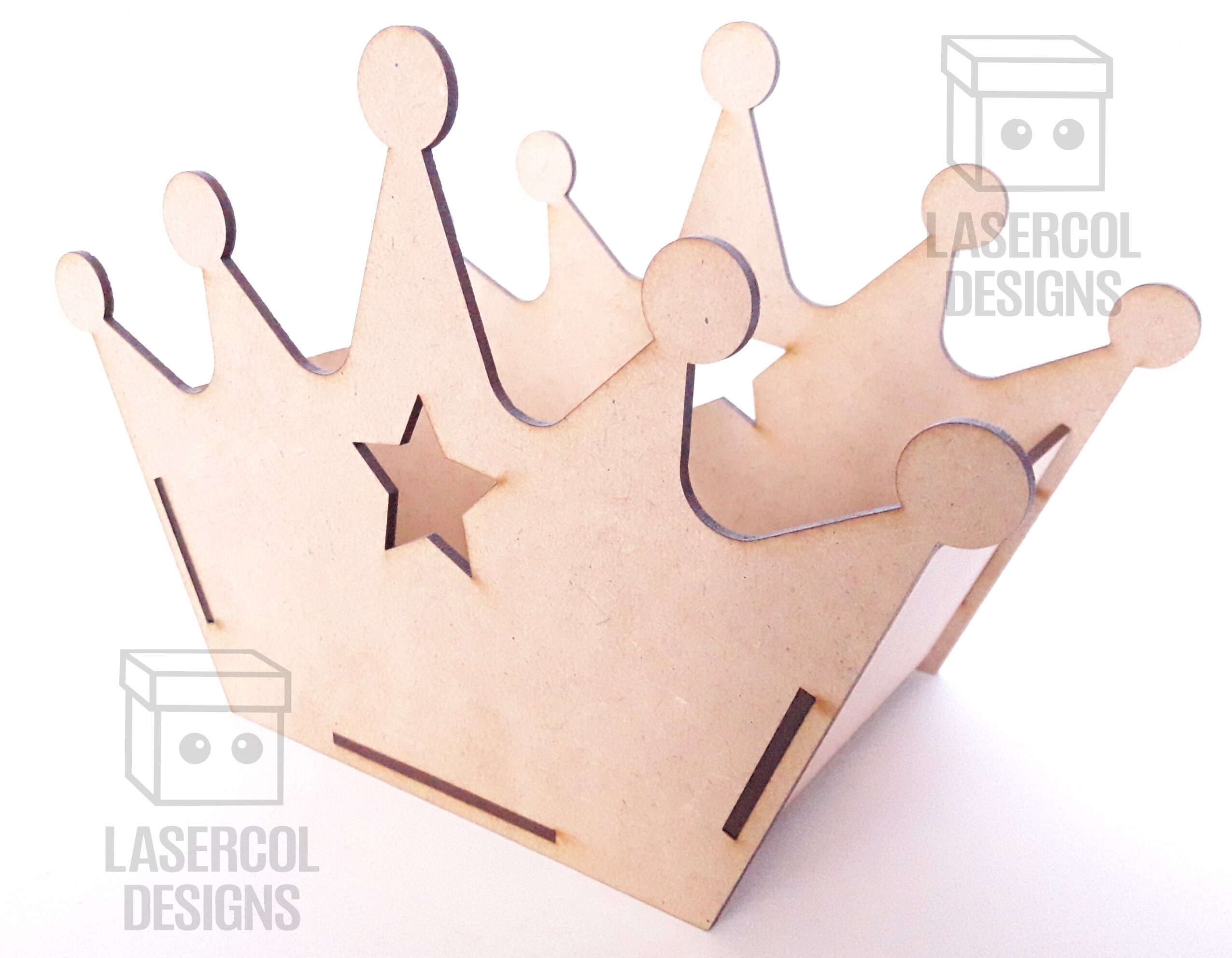 Crown Shaped Box 4 Sizes 3 Styles Laser Cut Files - Etsy UK