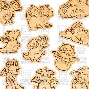 Dragons Paint Kit DIY Cut Outs - Laser Cut Files - Glowforge Files ...