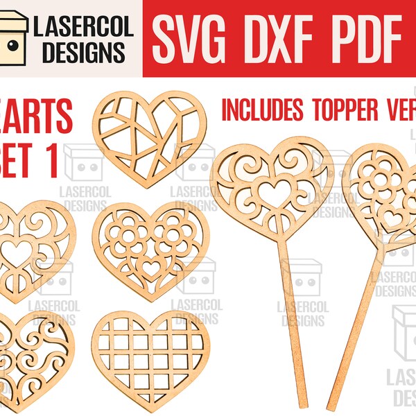 Laser Cut Hearts - Etsy