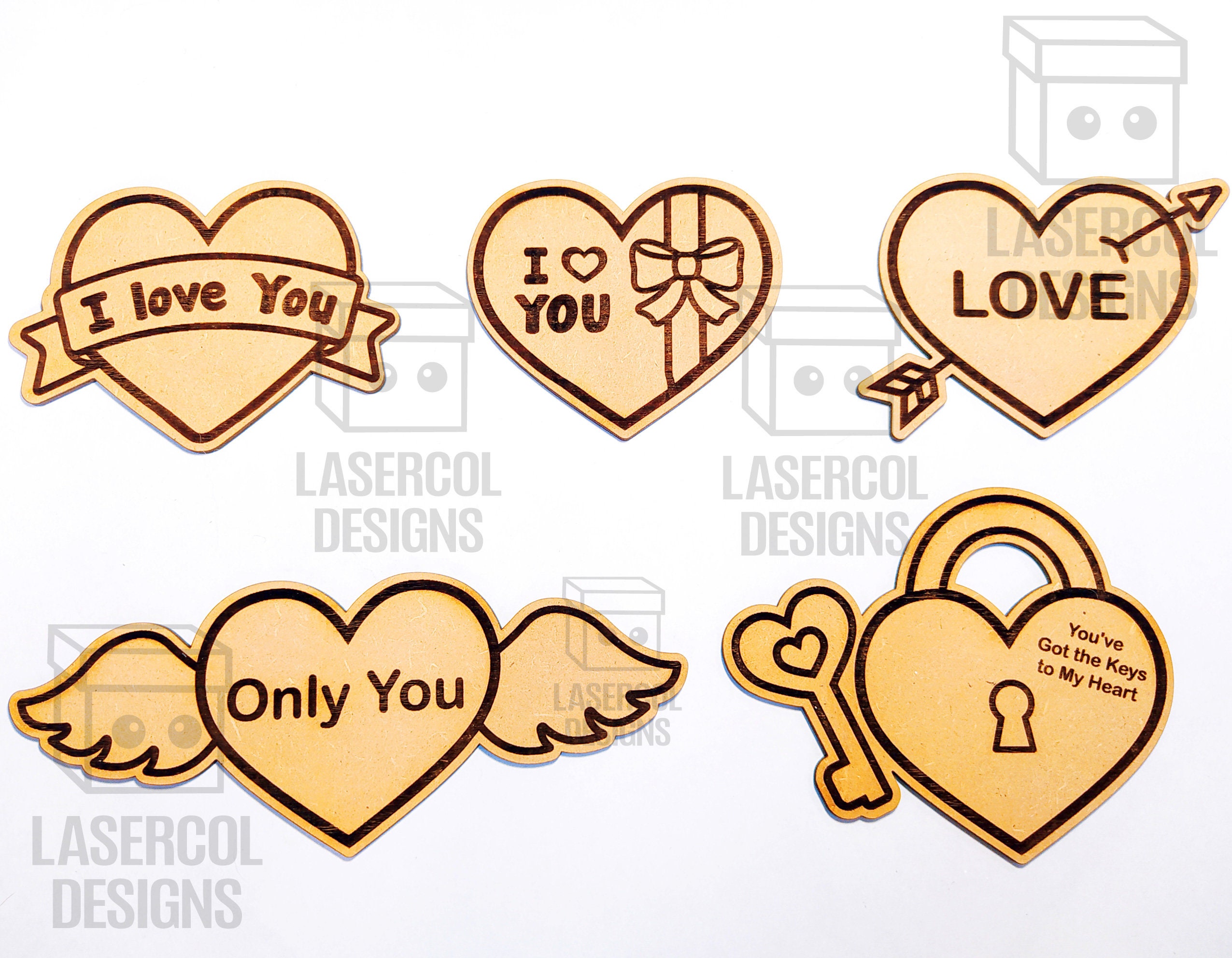 Hearts Bundle Set 1-2-3-4 Customizable Valentine's Day | Etsy