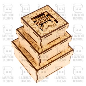 Father's Day Gift Boxes Bundle (10 Styles, Set 1-2) - Laser Cut Files ...