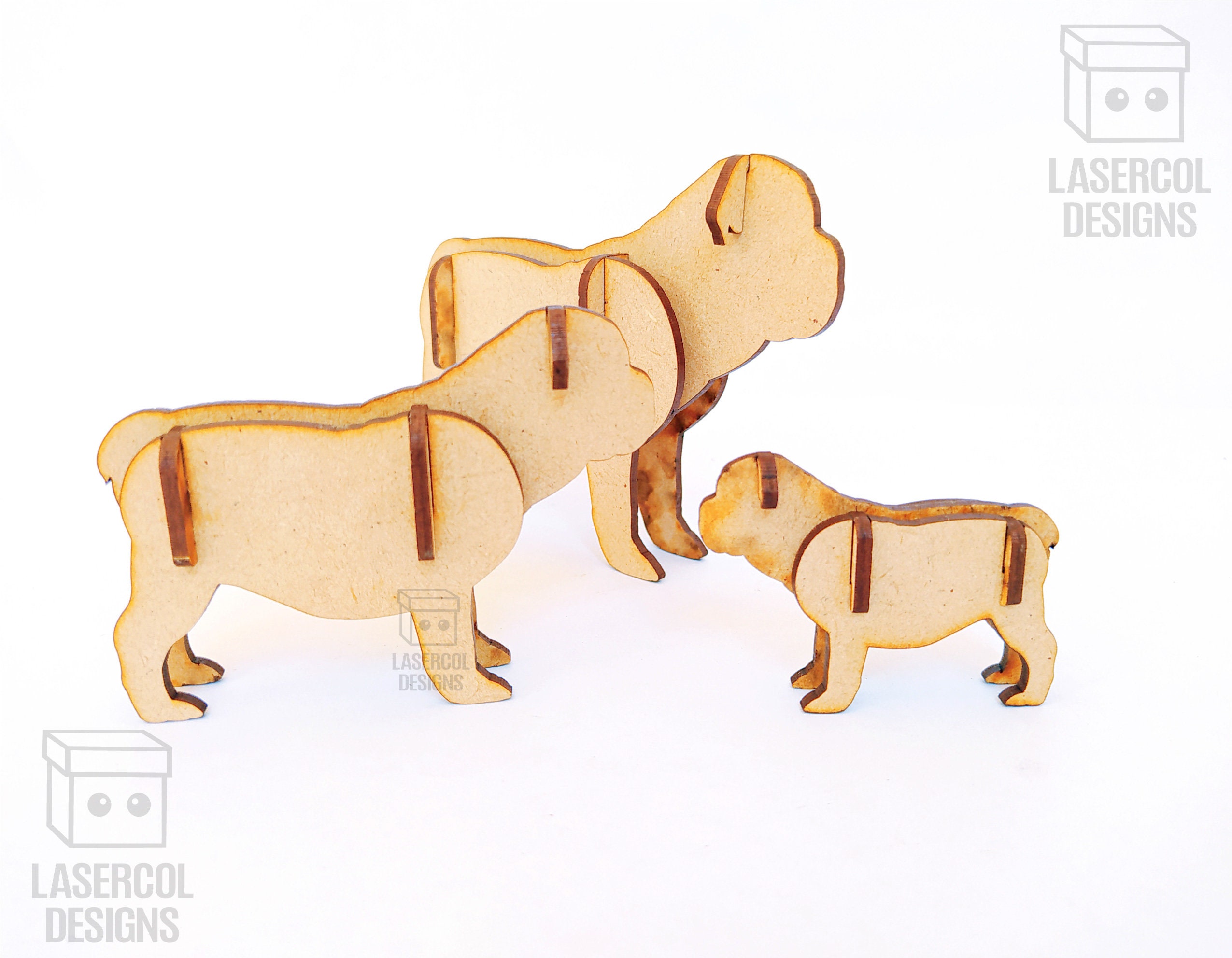 Dogs 3d Puzzle 3 Sizes Set 3 Laser Cut Files | Etsy