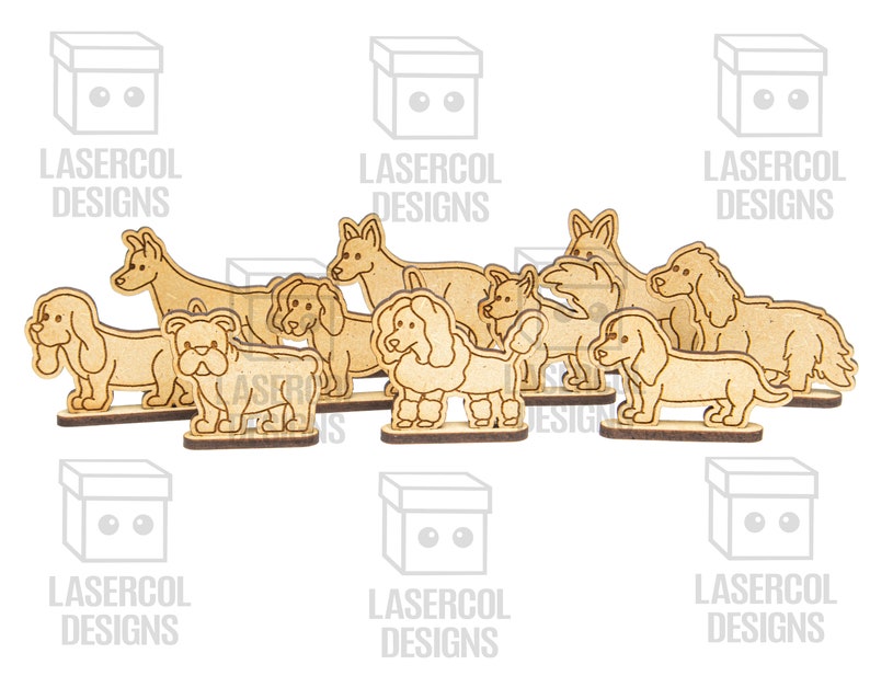 Dogs Cut Outs and Box Laser Cut Files Svgdxfpdfai | Etsy Canada
