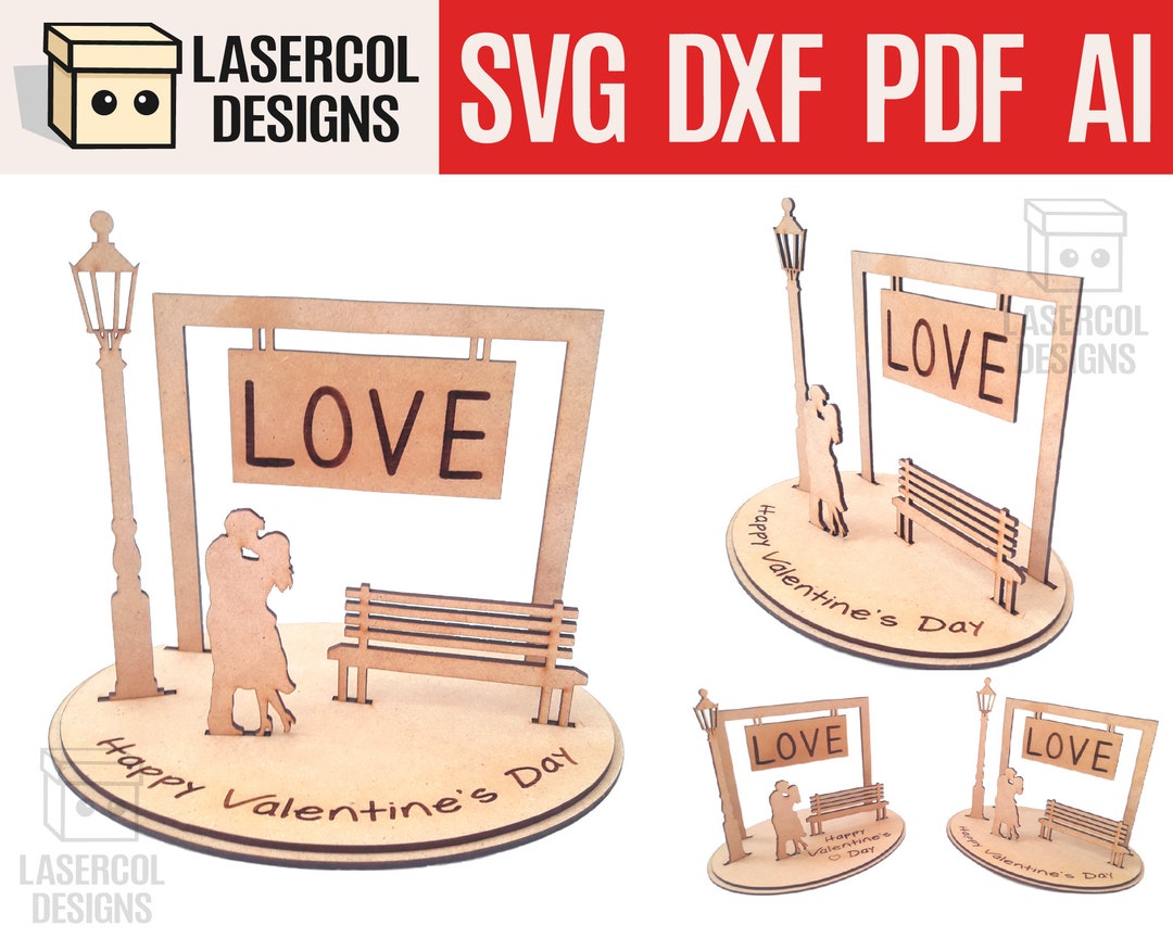 Valentine's Day Gift Laser Cut Files Svgdxfpdfai Instant Download - Etsy