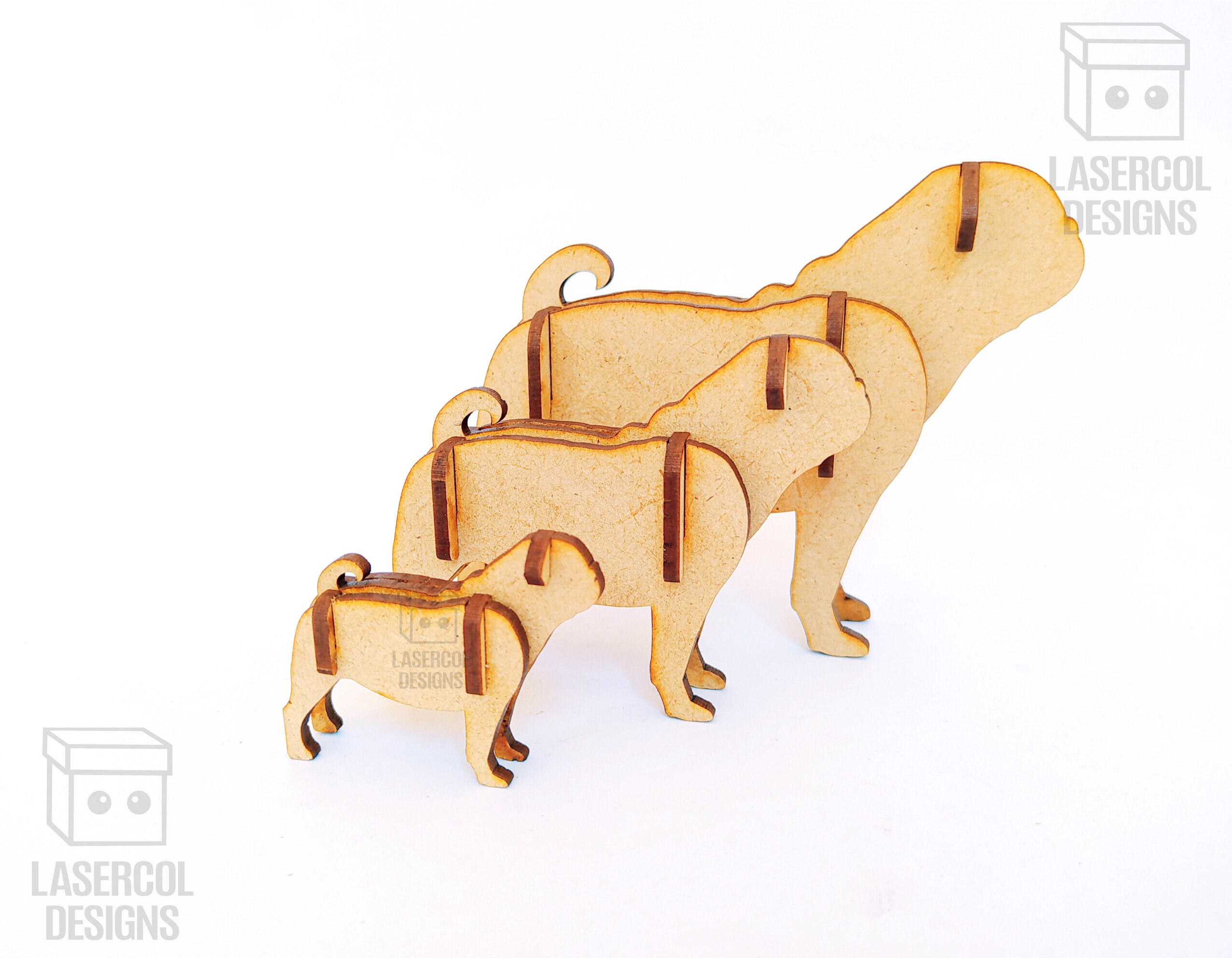 Dogs 3d Puzzle 3 Sizes Set 3 Laser Cut Files | Etsy