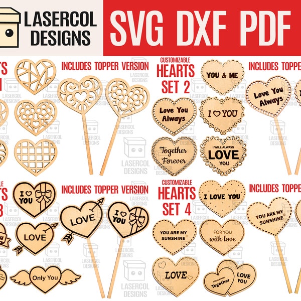Laser Cut Hearts - Etsy
