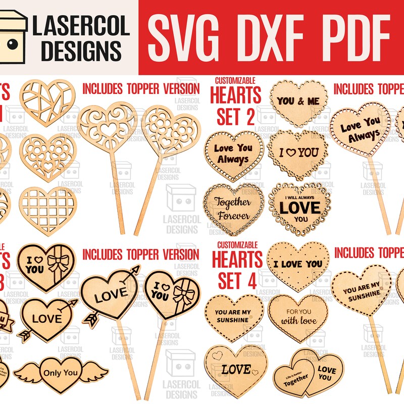 Laser Cut Hearts - Etsy