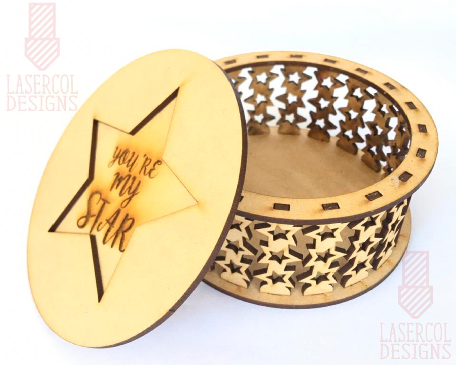 Round Box 4 Styles Laser Cut Files Svgdxfpdfai - Etsy