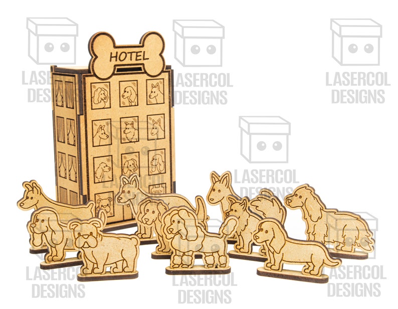 Dogs Cut Outs and Box Laser Cut Files Svgdxfpdfai | Etsy Canada