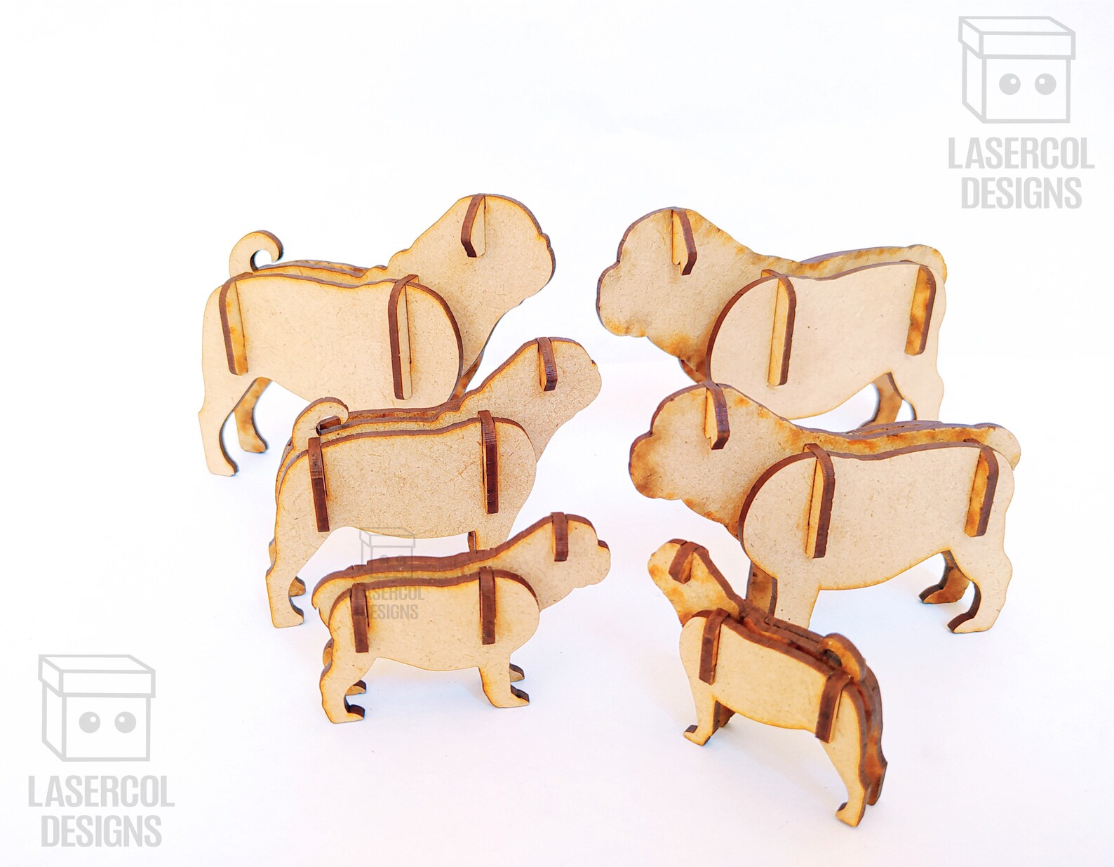 Dogs 3d Puzzle 3 Sizes Set 3 Laser Cut Files | Etsy