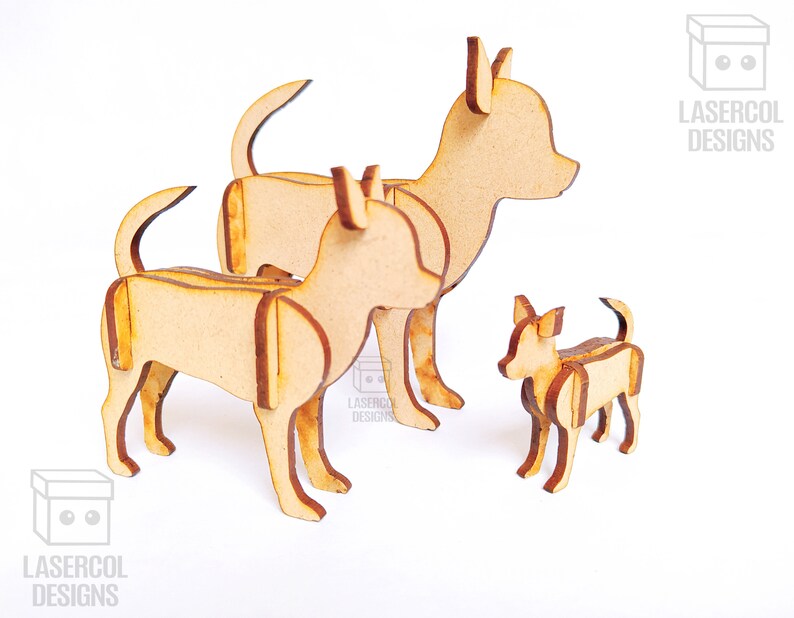Dogs 3d Puzzle 3 Sizes Set 2 Laser Cut Files | Etsy