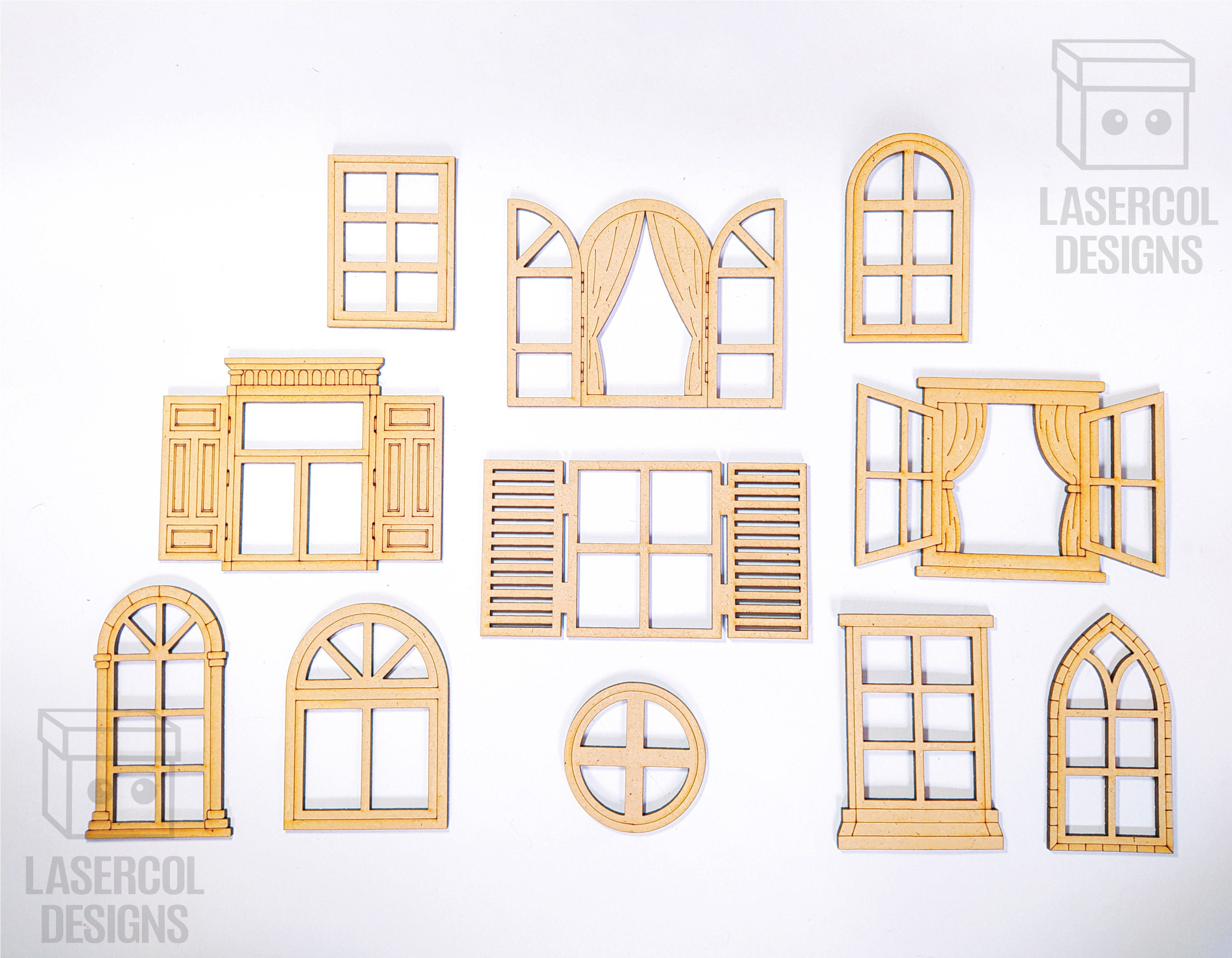 Windows Cut Outs Laser Cut Files Svgdxfpdfai | Etsy Canada