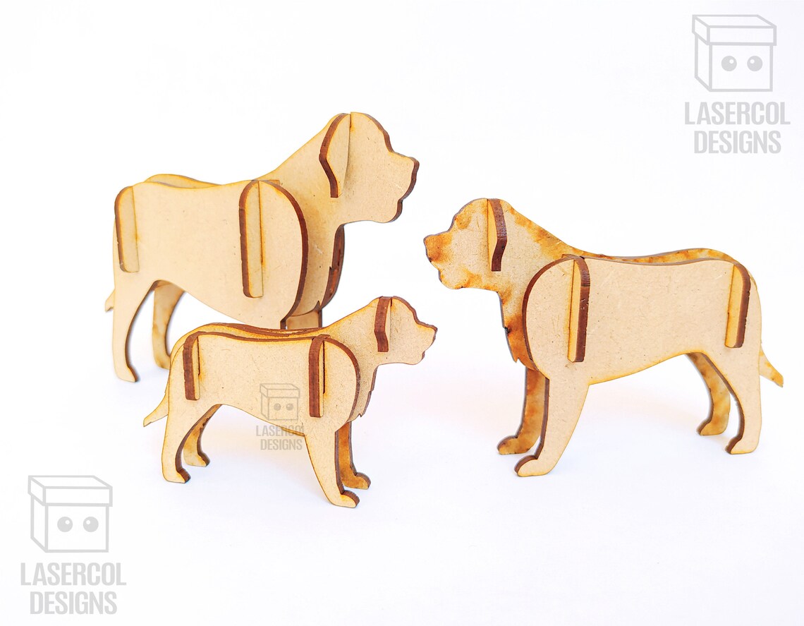 Dogs 3d Puzzle 3 Sizes Set 4 Laser Cut Files | Etsy