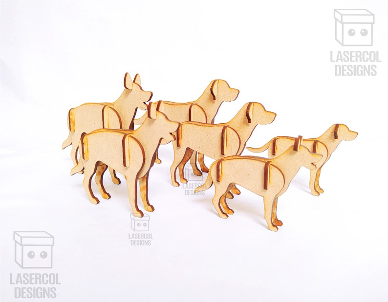 Dogs 3d Puzzle 3 Sizes Set 1 Laser Cut Files | Etsy