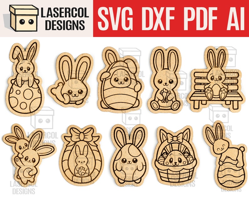 Easter Cutouts/paint Kit Set 3 & Set 4 Laser Cut Files - Etsy