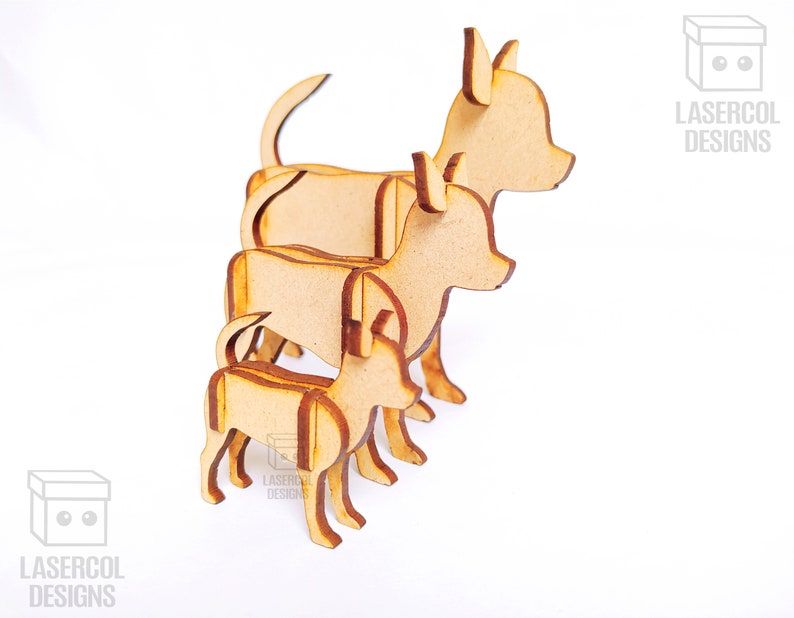 Dogs 3d Puzzle 3 Sizes Set 2 Laser Cut Files | Etsy
