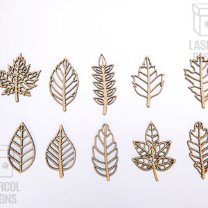 Leaves Cut Outs - Laser Cut Files - SVG+DXF+PDF - Glowforge Files ...