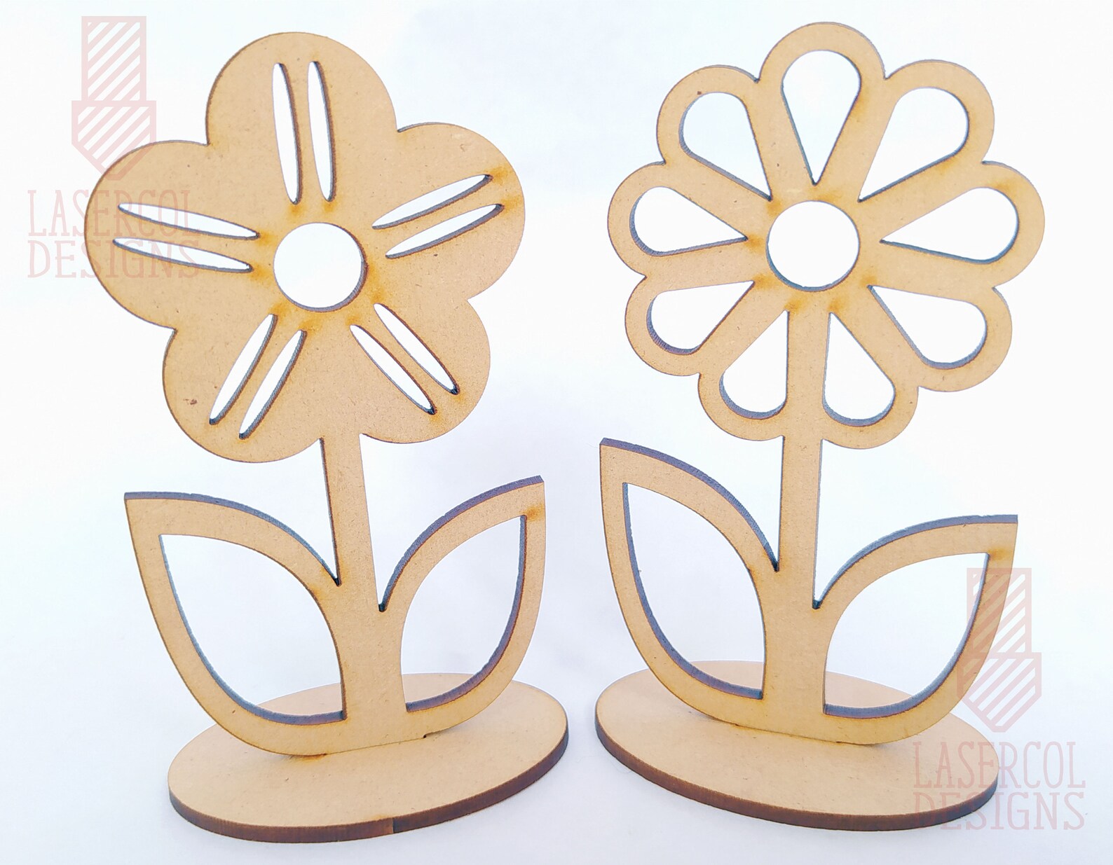 Flowers Set 3 two Sizes Five Styles Laser Cut Files | Etsy