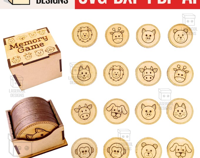 Laser Cut Memory Concentration Game for Kids Vector EPS DXF SVG - Etsy