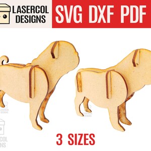 Dogs 3d Puzzle (3 Sizes) Set 3 - Laser Cut Files - Svg+dxf+pdf+ai ...