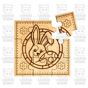 Easter Bunny Puzzles - Laser Cut Files - Glowforge Files - Svg+dxf+pdf ...