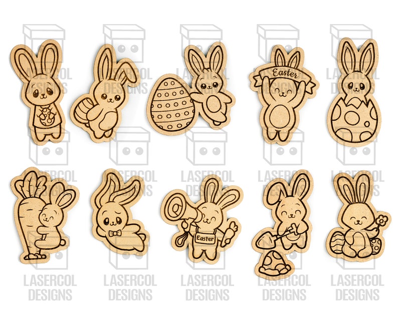 Easter Cutouts/paint Kit Set 3 & Set 4 Laser Cut Files - Etsy