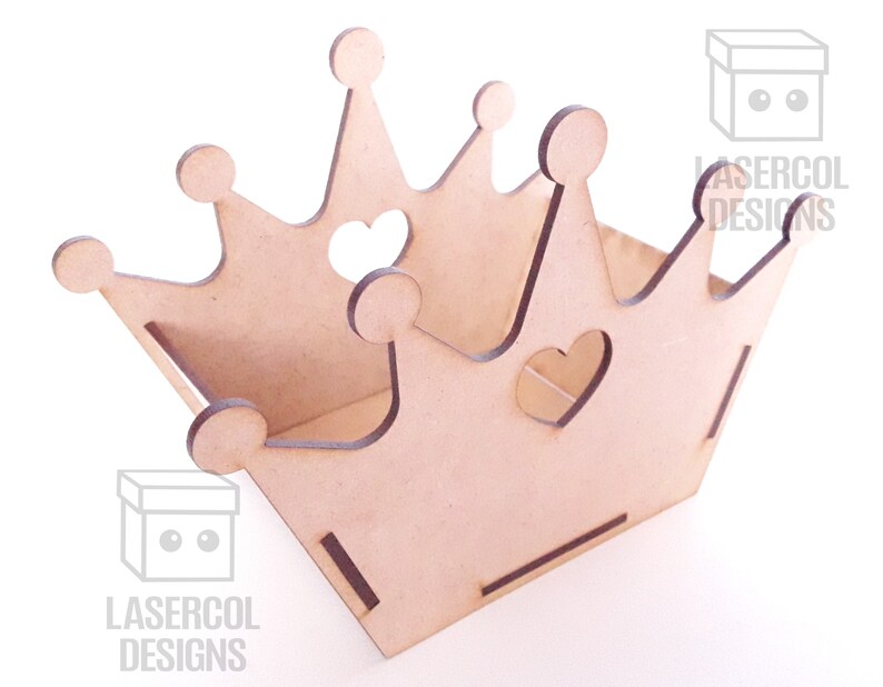 Crown Shaped Box 4 Sizes 3 Styles Laser Cut Files | Etsy