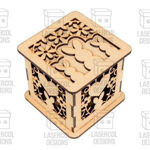 Easter Boxes Set (2 Sizes, 5 Styles) - Laser Cut Files - SVG+DXF+PDF ...
