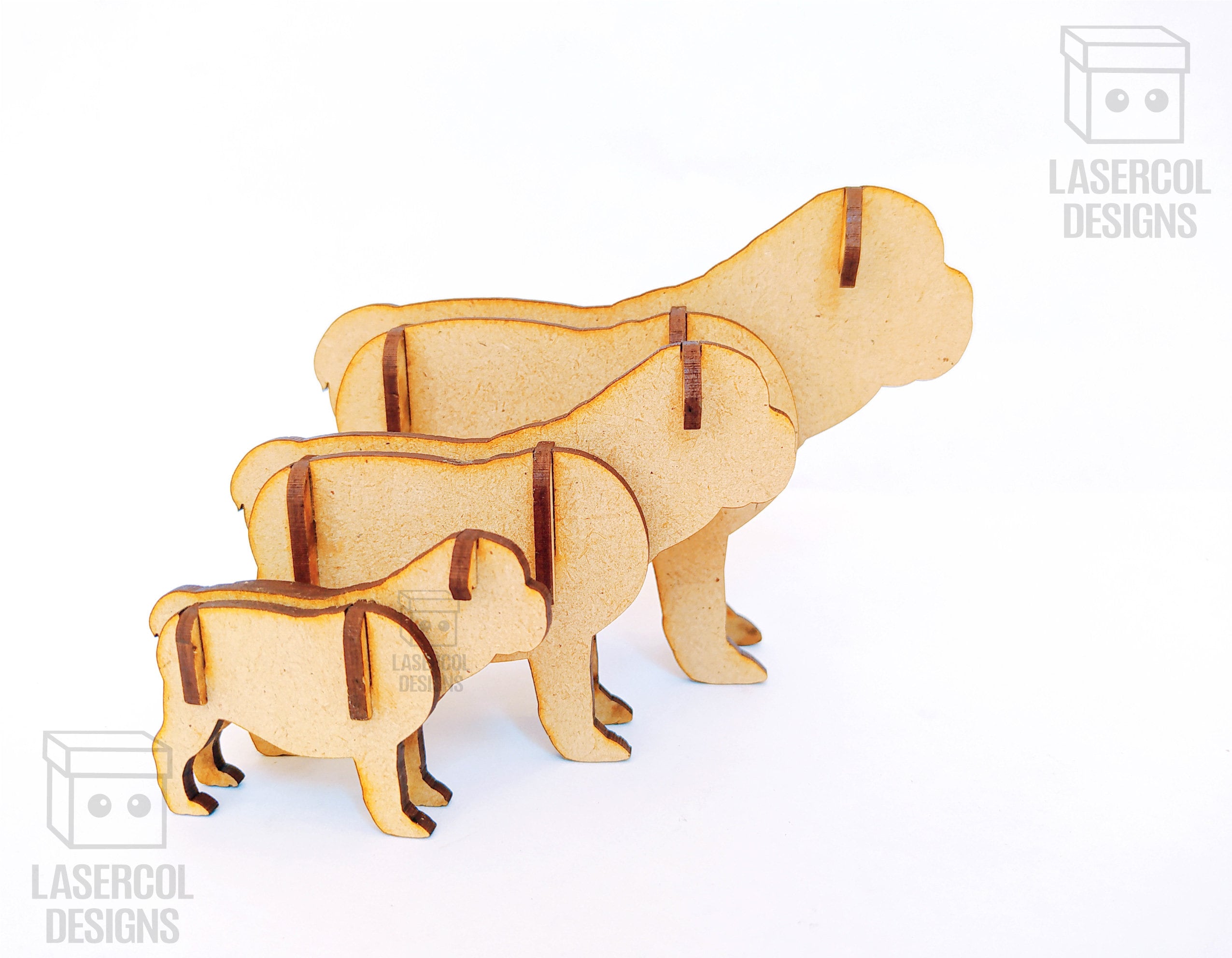 Dogs 3d Puzzle 3 Sizes Set 3 Laser Cut Files | Etsy