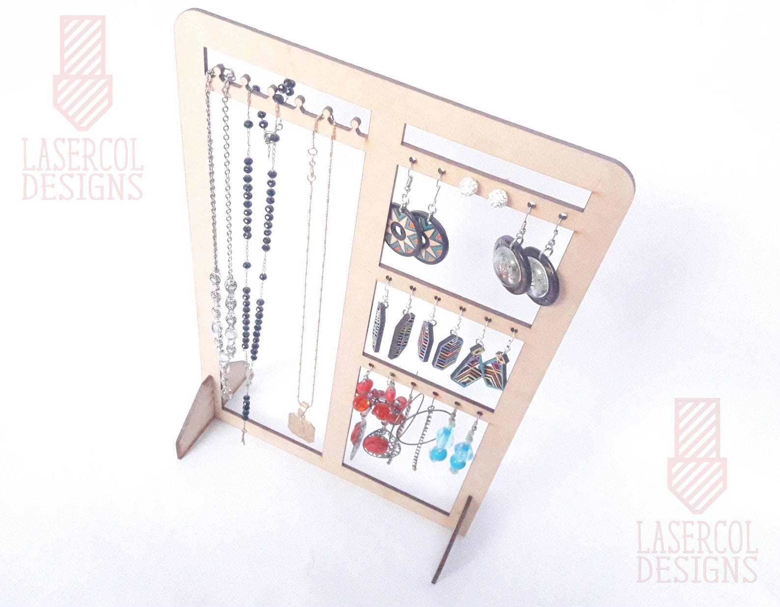 Support de collier boucle doreille Stand Laser Cut Files - Etsy France