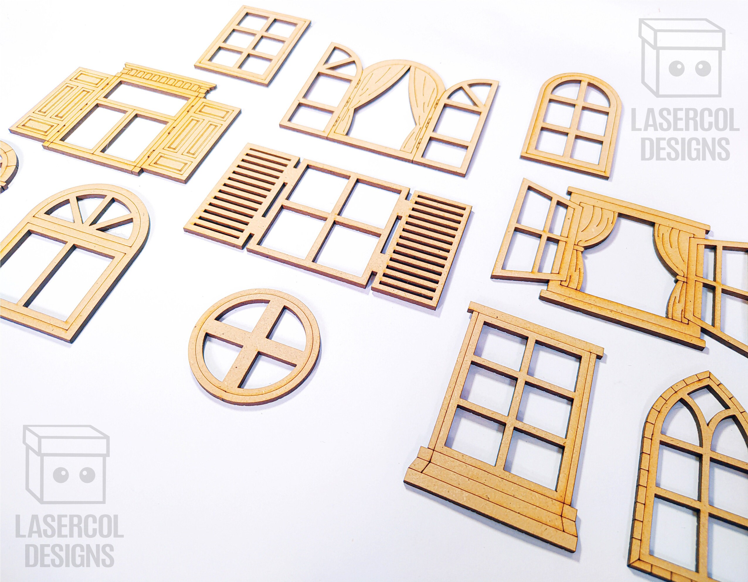 Windows Cut Outs Laser Cut Files Svgdxfpdfai | Etsy