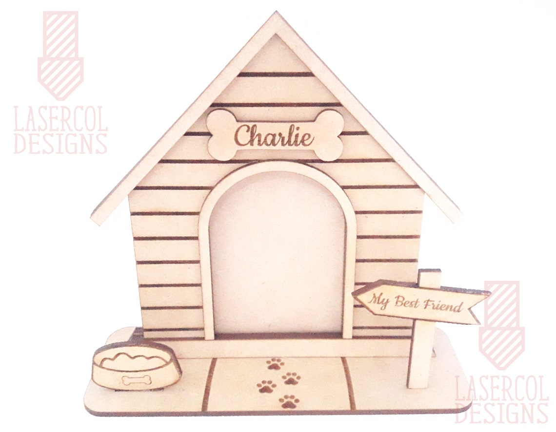 Dog House Photo Frame Laser Cut Files SVGDXFPDFAi | Etsy