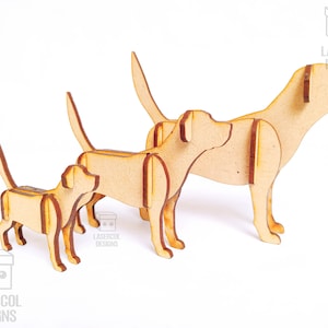 Dogs 3d Puzzle (3 Sizes) Set 2 - Laser Cut Files - SVG+DXF+PDF ...