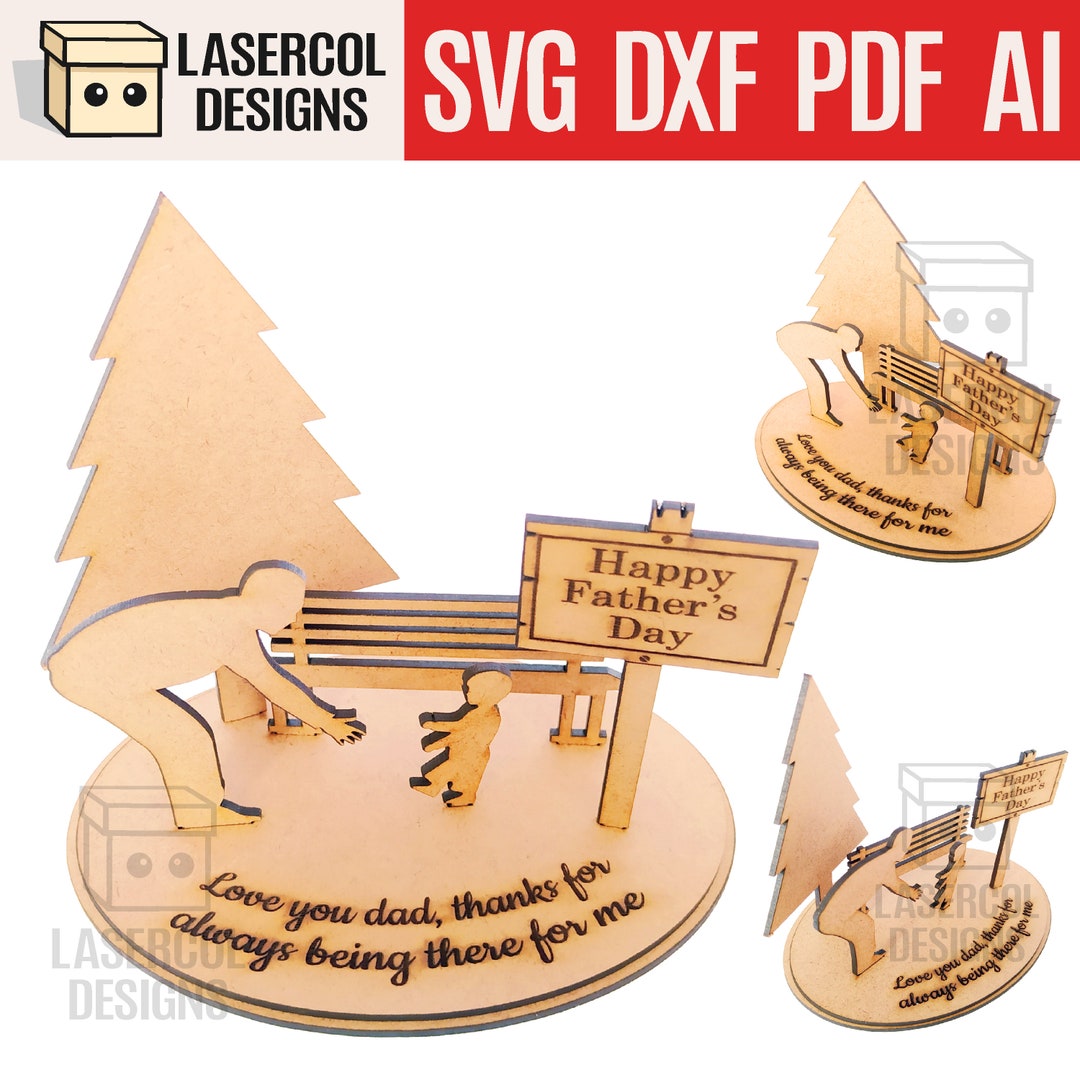 Father's Day Gift Laser Cut Files Svgdxfpdfai Glowforge Files Instant ...