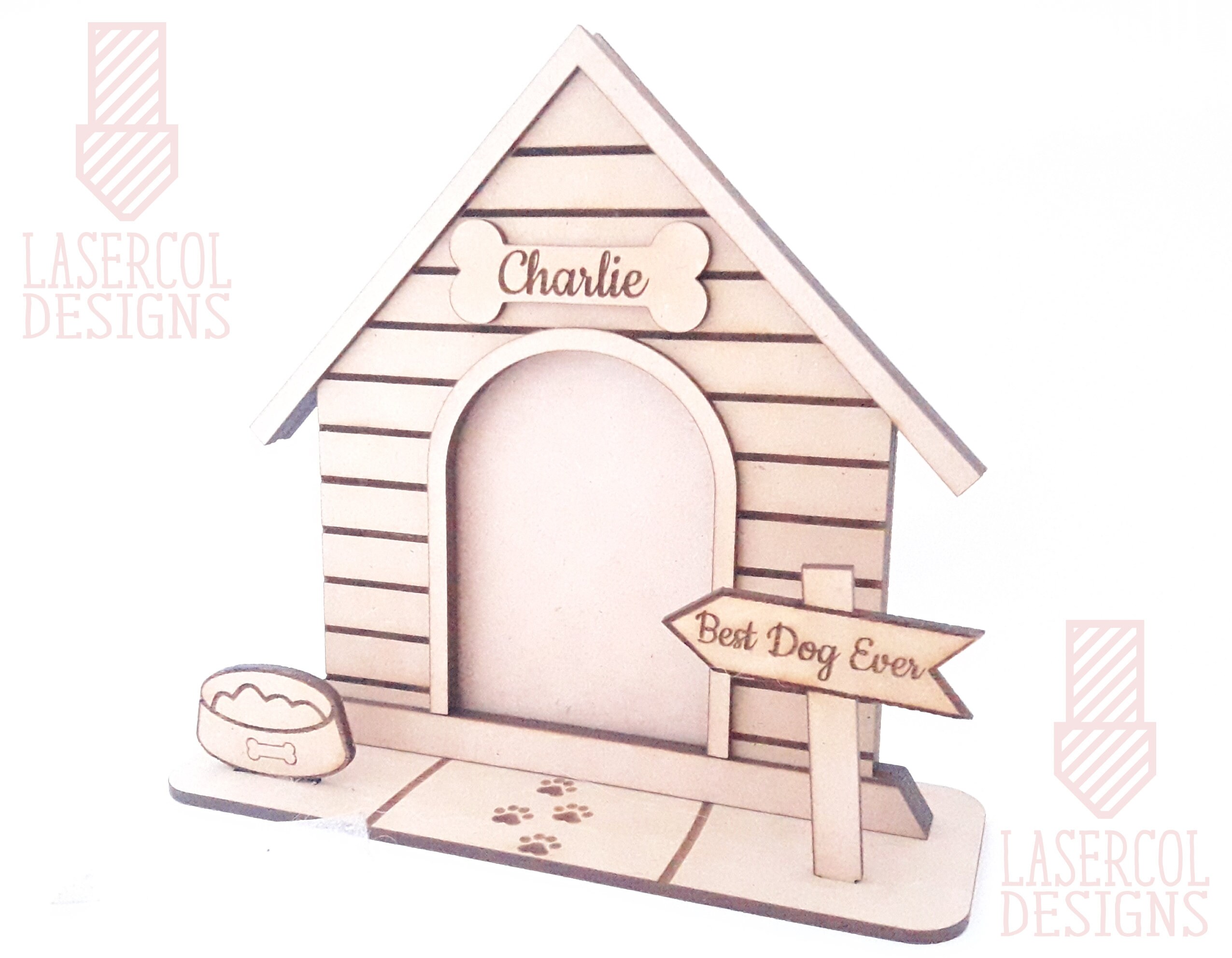Dog House Photo Frame Laser Cut Files SVGDXFPDFAi | Etsy