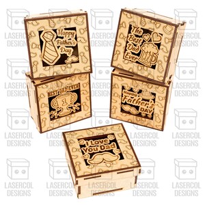 Father's Day Gift Boxes Bundle (10 Styles, Set 1-2) - Laser Cut Files ...