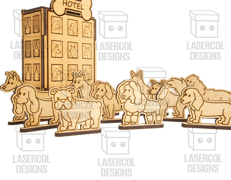 Dogs Cut Outs and Box Laser Cut Files Svgdxfpdfai | Etsy Canada