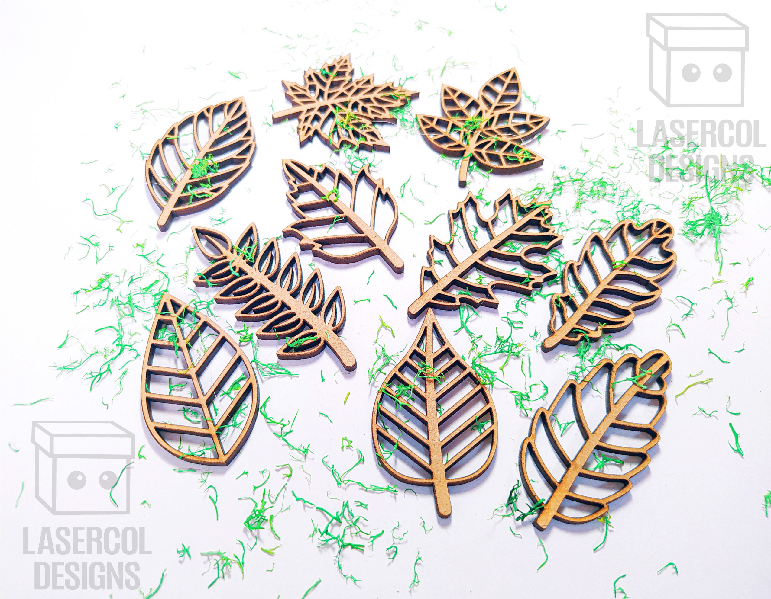 Leaves Cut Outs Laser Cut Files SVGDXFPDFAi Glowforge - Etsy 日本