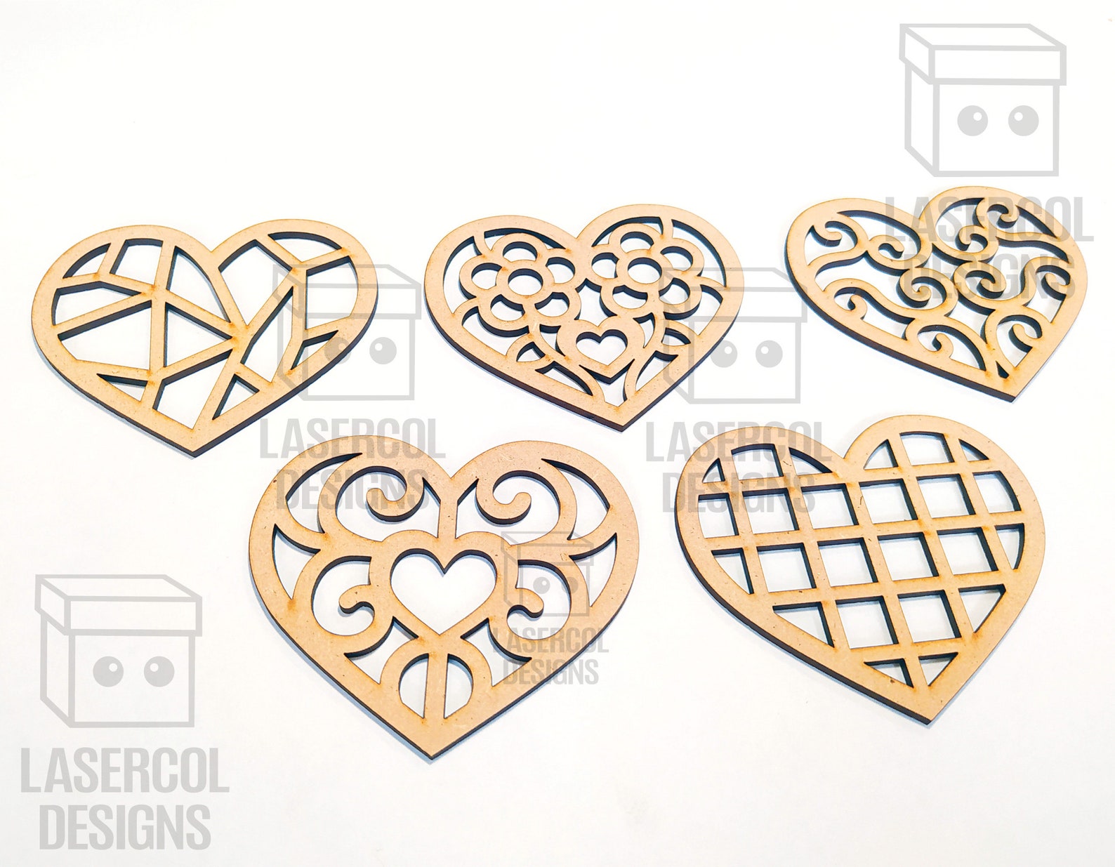 Hearts Set 1 Valentine's Day Gift Laser Cut Files - Etsy