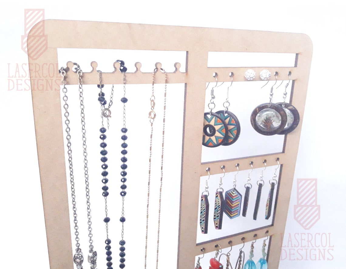 Support de collier boucle doreille Stand Laser Cut Files - Etsy France