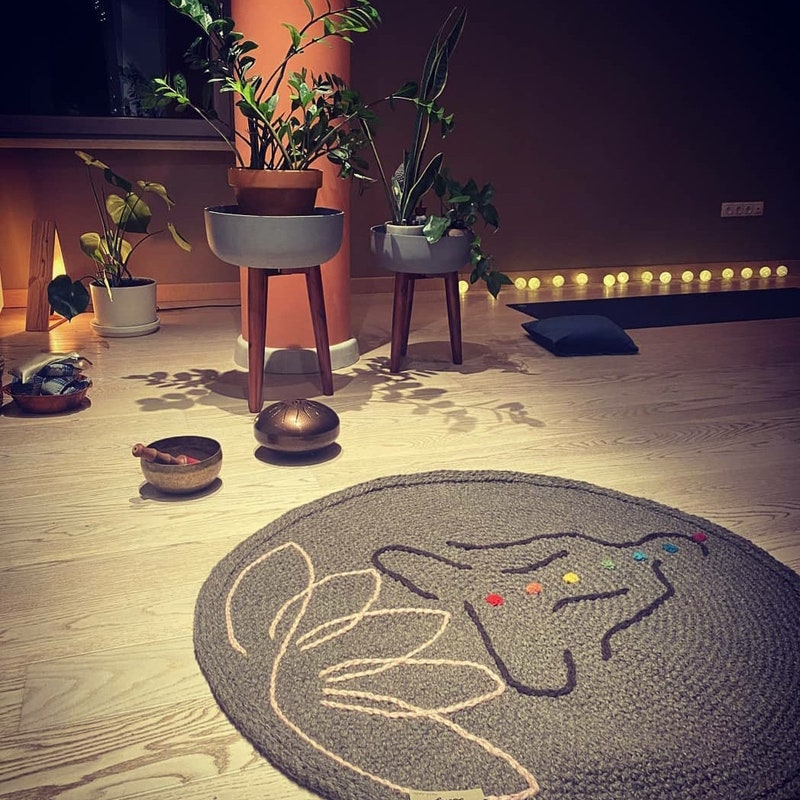 Round Yoga Mat - Etsy