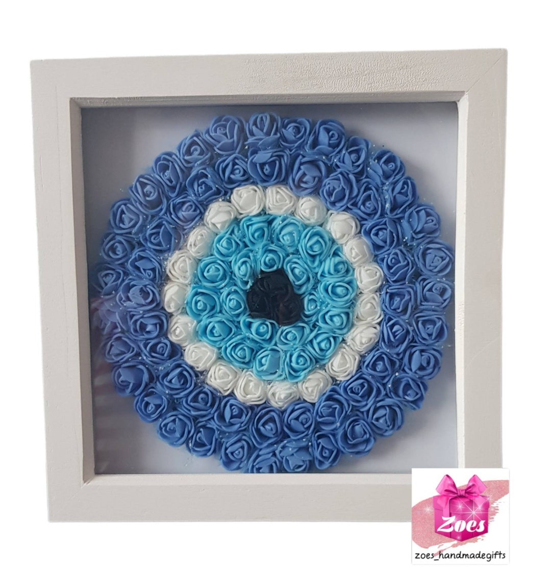 Evil Eye Protection Frame Handmade Evil Eye Nazar Boncuk - Etsy